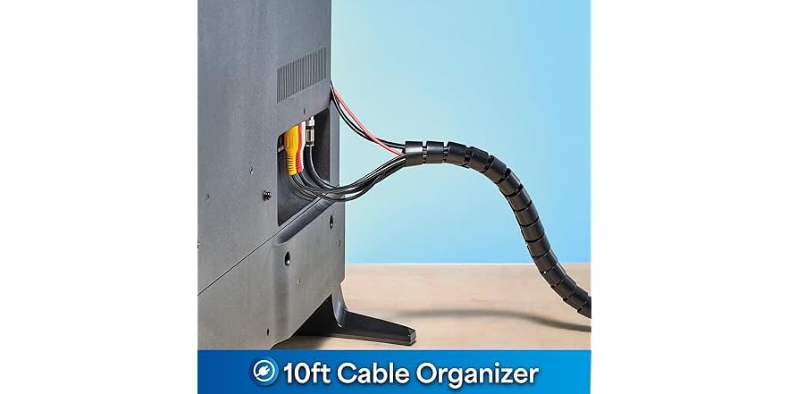 Ontel Cable Keeper Cord Organizer, 10-Foot Adj