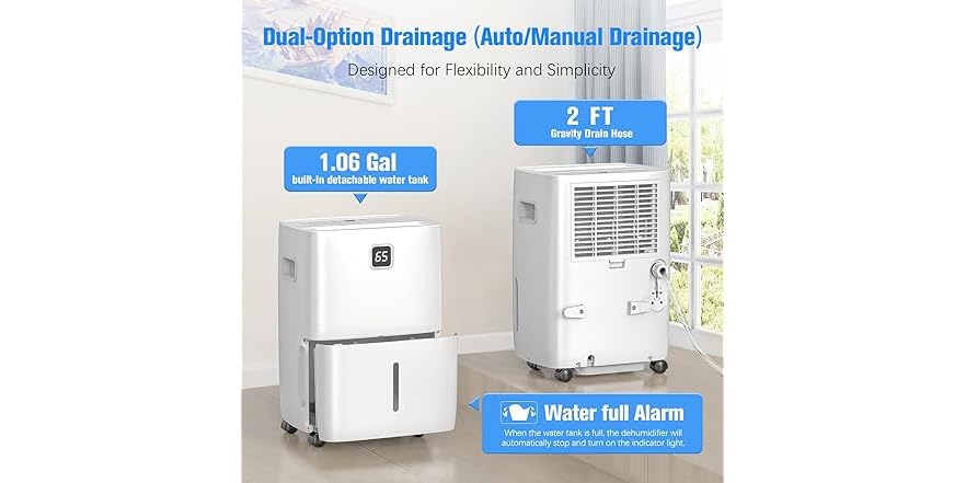 DEVERSE 80 Pints Energy Star Dehumidifier