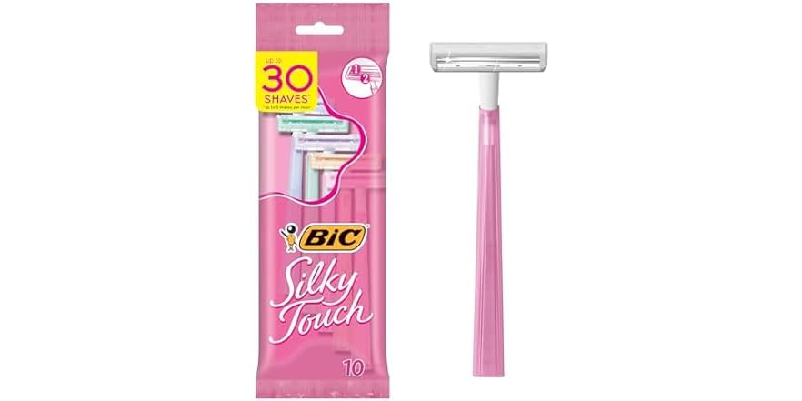 BIC Silky Touch Women's Disposable Razors, With 2 Blades