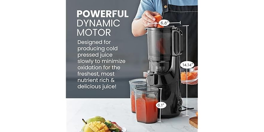 Elite Gourmet BigMouth Cold Press Juice Extractor