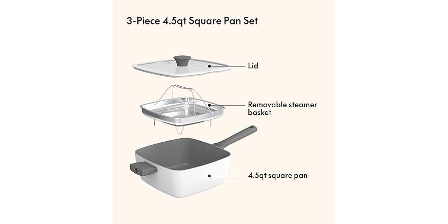 BELLA 3-Piece Square Pan Set