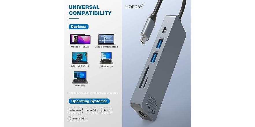 USB C Hub, USB C Adapter MacBook Pro/Air Ipad Pro