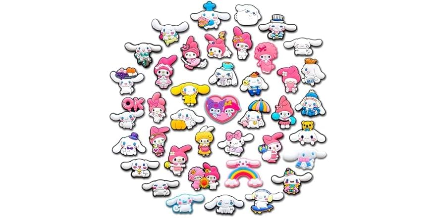 pocpockets 40Pcs Cartoon Shoe Charms