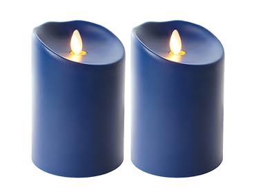 Luminara 2 Pk Indoor/Outdoor Flameless Navy Blue