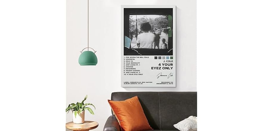 J Cole Poster 4 Your Eyez Only 12"x18"