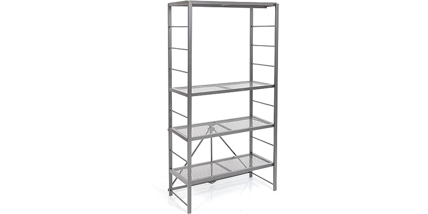 Origami R2-01W 4 Tier Adjustable Shelf Rack Pewter
