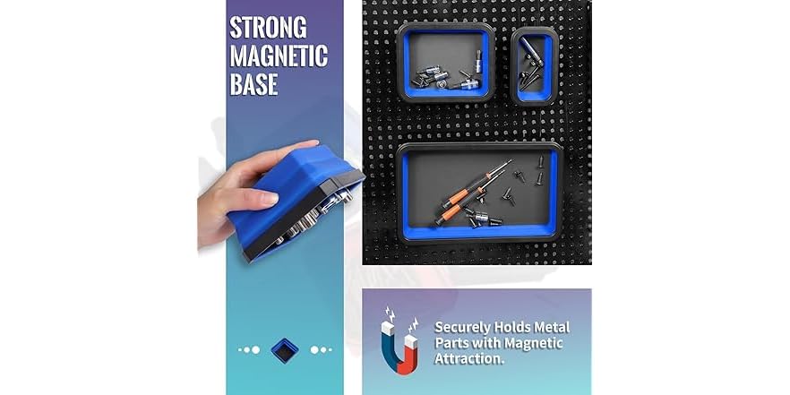 3 Pc Collapsible Magnetic Parts Trays