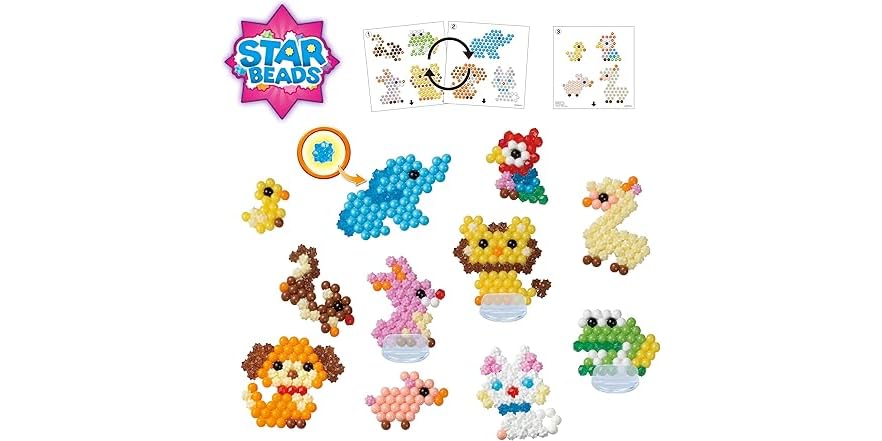 Aquabeads Arts & Crafts Animal Buddies Theme Refill