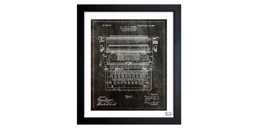 Type Writing Machine 1899 (3 Sizes)