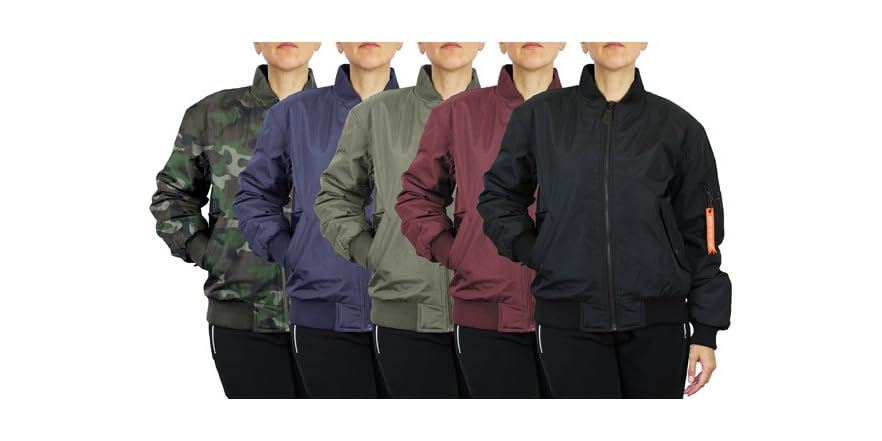 Womens Loose Fit Oversize Flight Jacket (Open Box)