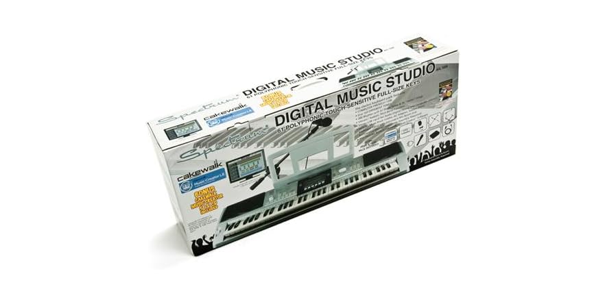 Spectrum 61-Note Electric Keyboard with Microphone and Stand