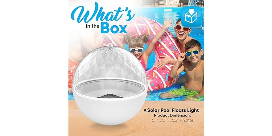 Pyle PLSLD5.5 Floating Pool Solar Lights