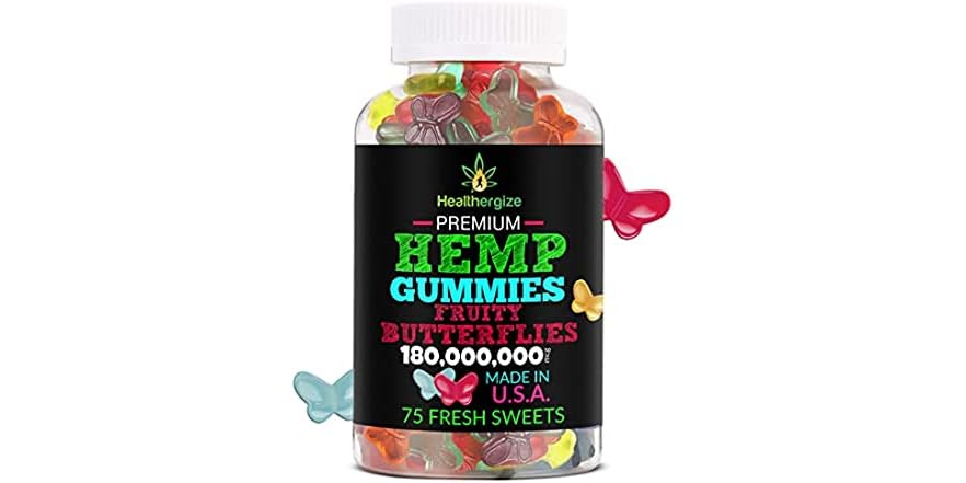 Healthergize Hemp Premium Gummy Butterflies, 75ct