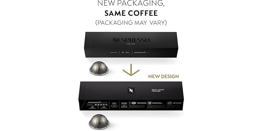 Nespresso Vertuo, Fortado Gran Lungo Americano 60-Ct