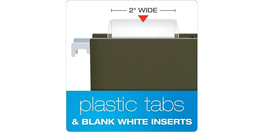 Pendaflex® Hanging File Folder Plastic Tabs