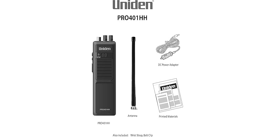(NEW) Uniden PRO401HH Professional Series 40 Channel Handheld CB Radio