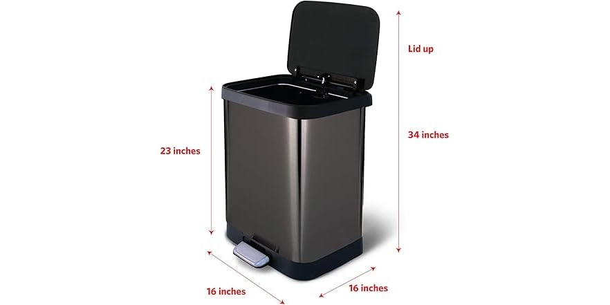 Glad 13 Gallon Step Trash Can