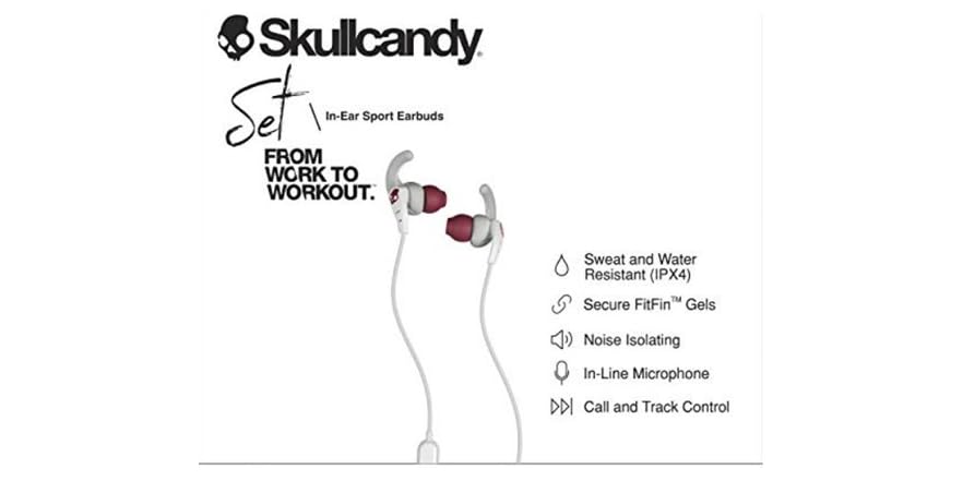 (NEW) Skullcandy Set in-Ear Wired Sports Earbuds