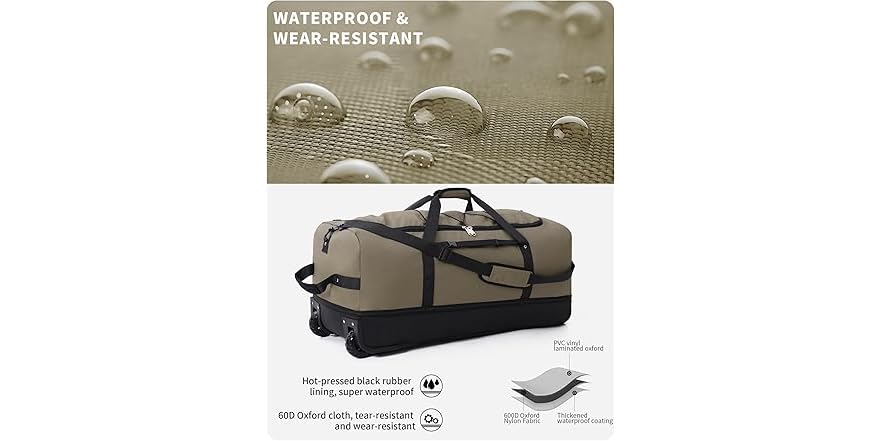 32” Expandable Rolling Duffle Bag