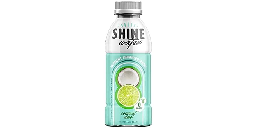 (12 Pack) ShineWater Coconut Lime Bottles 16.9 Fl Oz Each