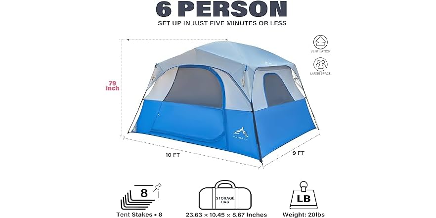GoHimal Tents, 6-Person