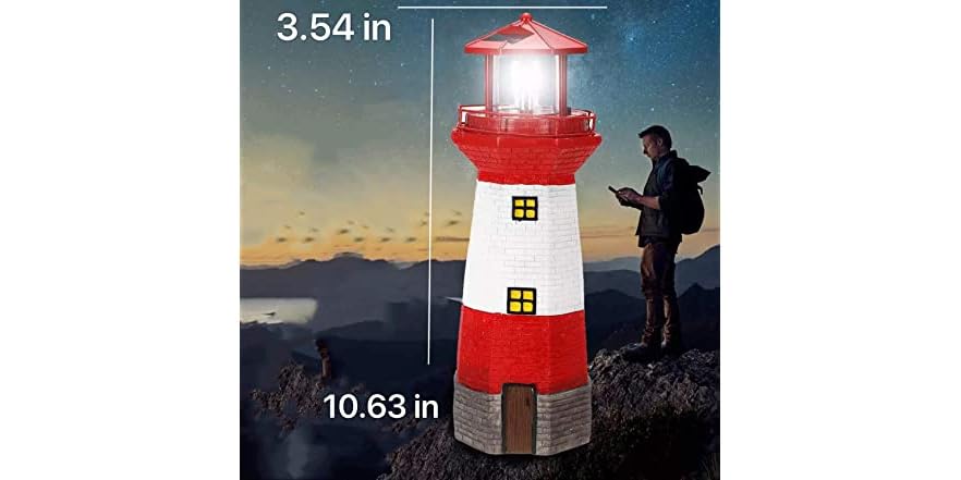Lighthouse LED Solar Sun Powered Light