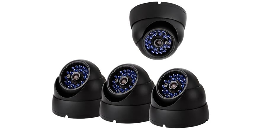 Dome CCD Security Camera Kit - 4 Pack