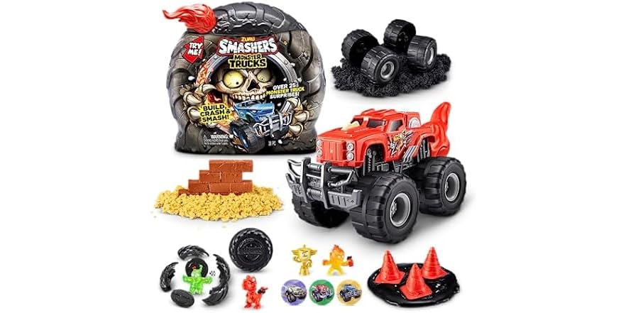 Smashers Monster Wheels RED Flame Mystery Pack