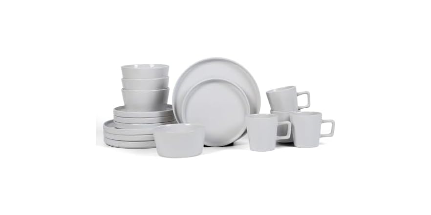 Stone Lain Celina Modern Stoneware 16-Piece Dinnerware Set