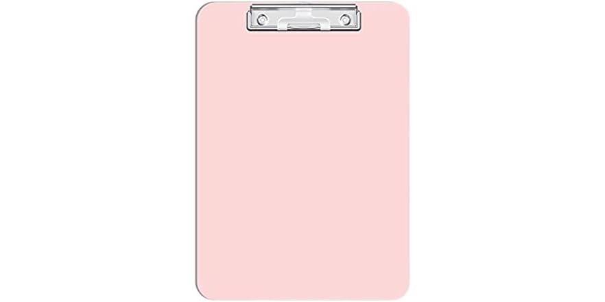 Plastic Clipboard, Pink