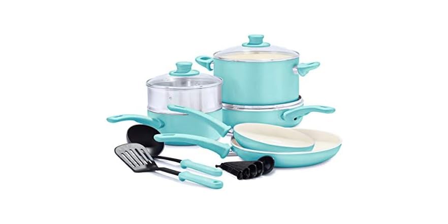 GreenLife Soft Grip Ceramic Cookware Set