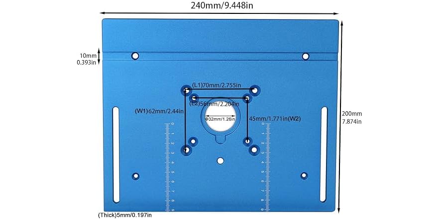 Aluminum Router Table Insert Plate