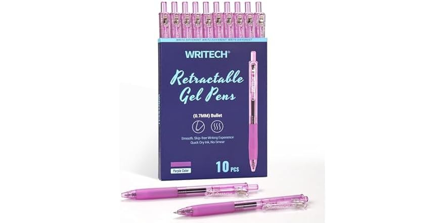 WRITECH Retractable Gel Ink Pens: 0.7mm