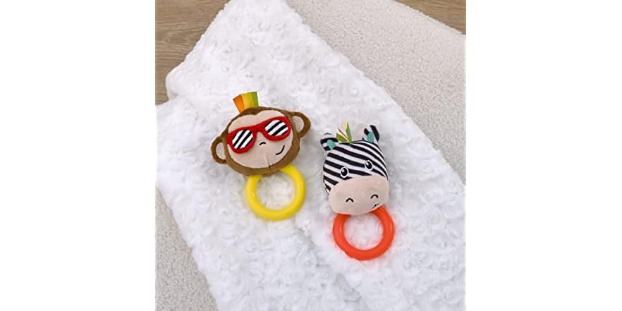 Sassy Baby Monkey Zebra Teether Rings