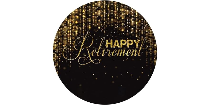 Happy Retirement Round Backdrop