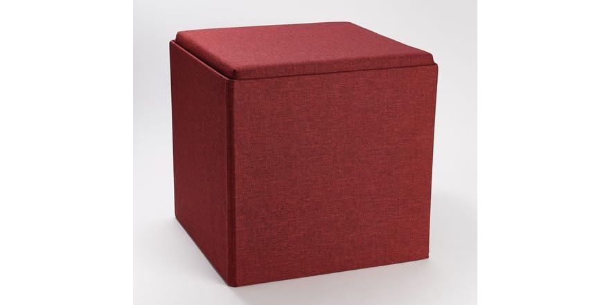 16" Collapsible Ottoman w/Inset Lid Tray