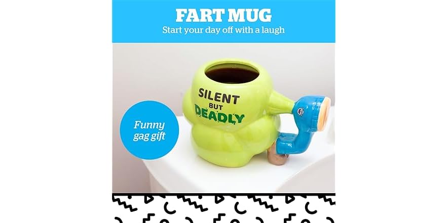 BigMouth Inc. Fart Mug - Large Ceramic Coffee Mug