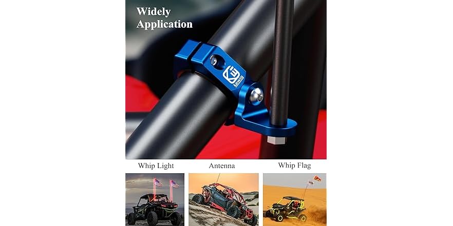 Solid Aluminum Alloy Whip Light Mount