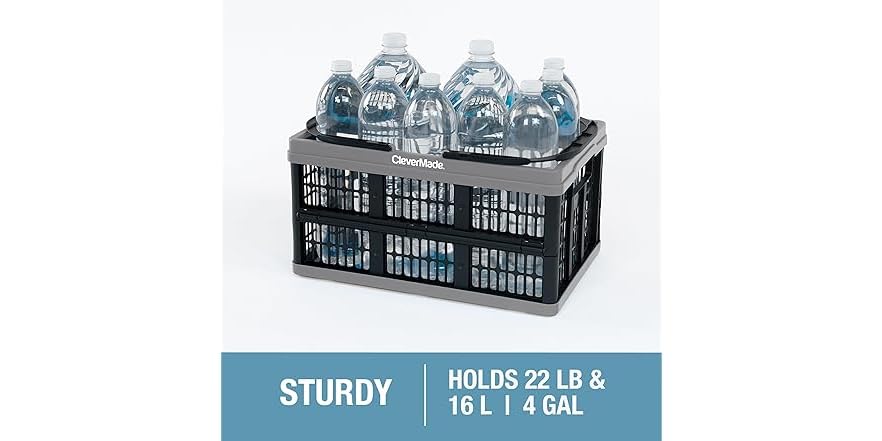 CleverMade Shopping Baskets 3pk Stone