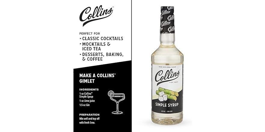 Collins Simple Syrup 32 Ounces