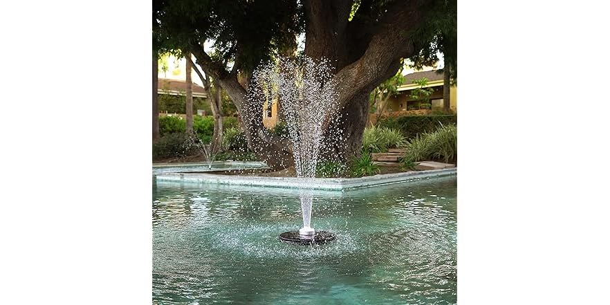Floating Spray Fountain with 48 LED Lights