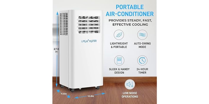 LifeMaster 8,000 BTU 350 sqft Portable AC (Open Box)