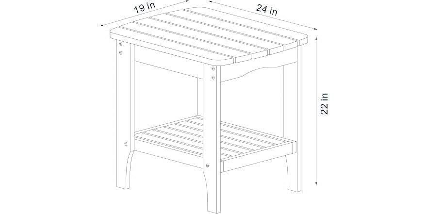 Shine Company 4113CR Rectangular Wooden Table