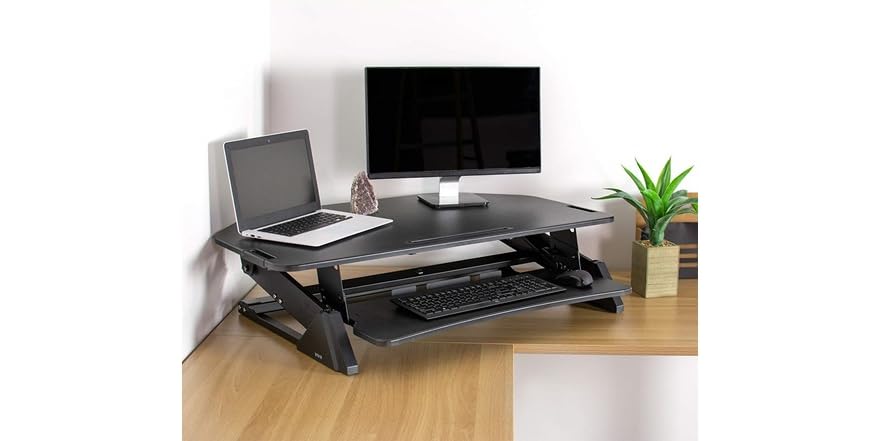 41" Black Corner Desk Riser