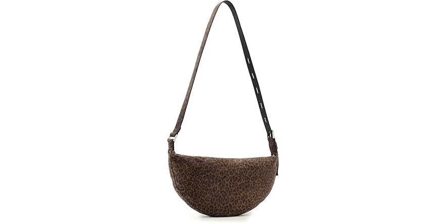 AllSaints Halfmoon Leopard Shoulder Bag