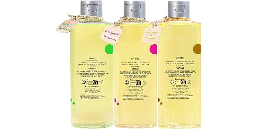 Almond and Jojoba Body Oil Set, Pack of 3