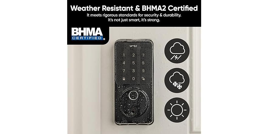 Wyze Auto-Lock Bolt v2, Fingerprint Keyless Lock