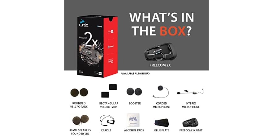 Cardo 2X, 2-Way Bluetooth System, Dual Pack