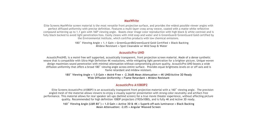 Elite Spectrum 100" Projector Screen