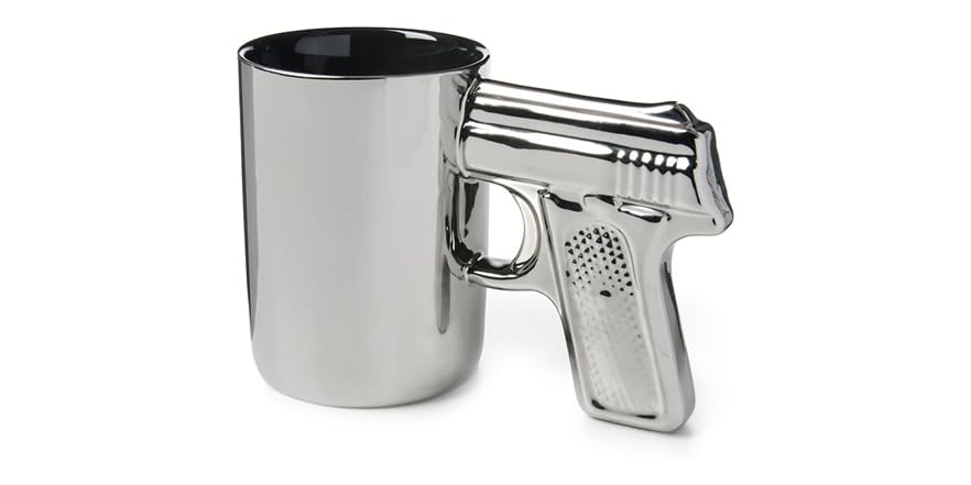 AGS Brands Silver & Pink Gun Mug - 2pk